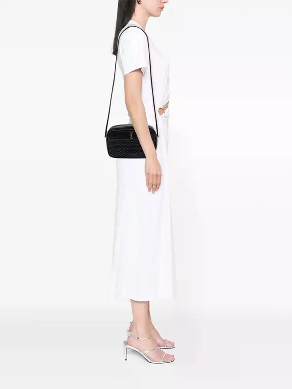 Saint Laurent Quilted Lambskin Victoire Camera Bag - Black