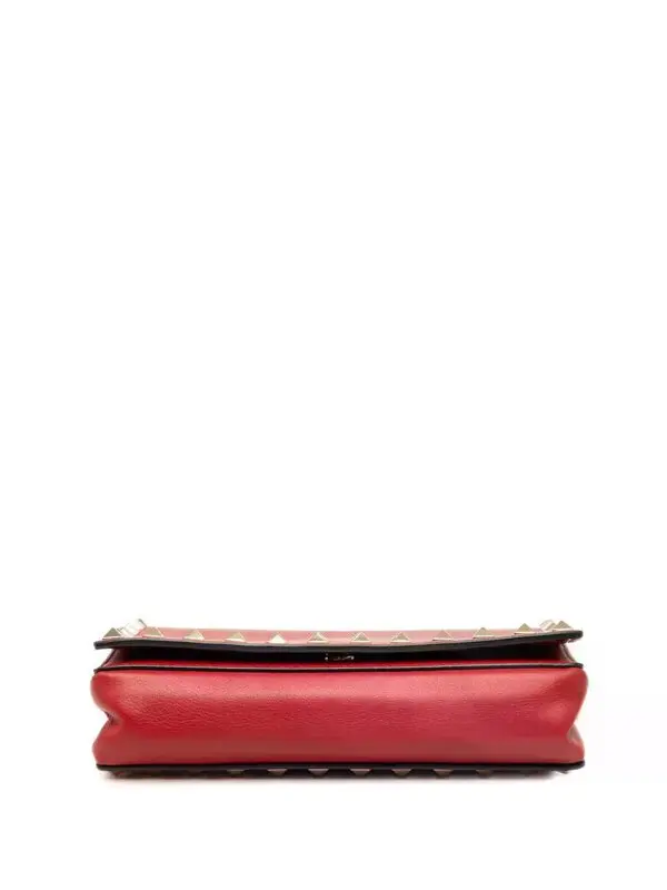 Valentino Garavani Rockstud Chain Flap Crossbody Bag - Red