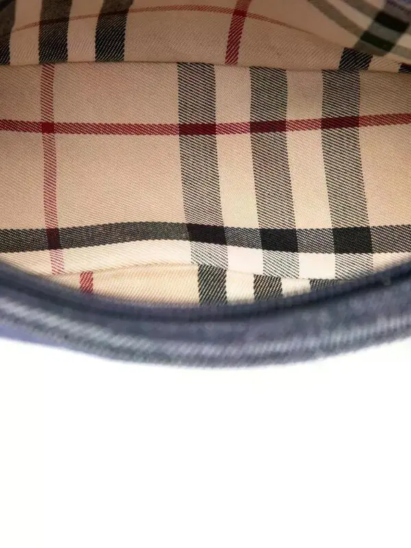 Burberry House Check Trimmed Denim Shoulder Bag