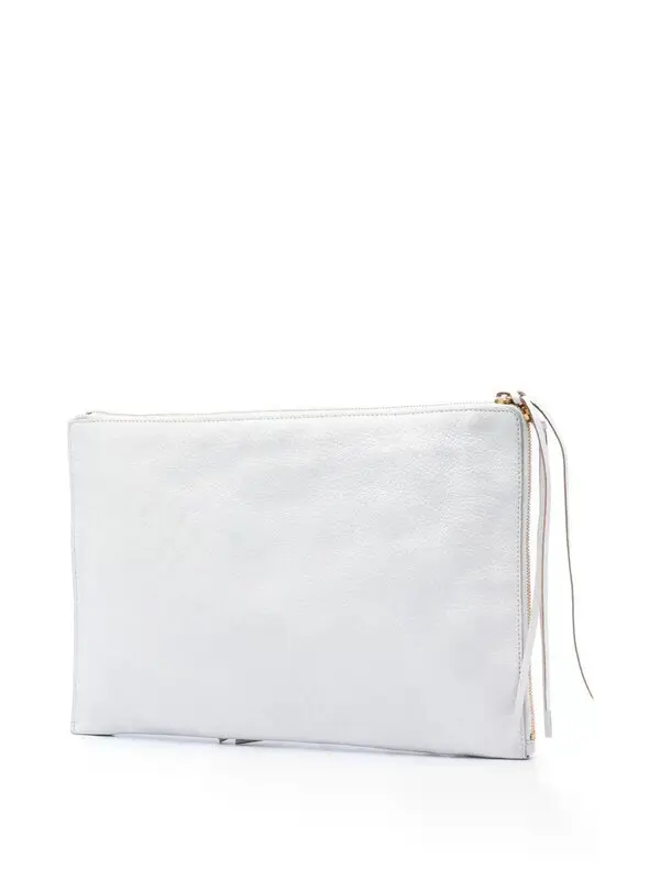 Balenciaga 2015 Chevre Motocross Classic Metallic Edge Clutch Bag