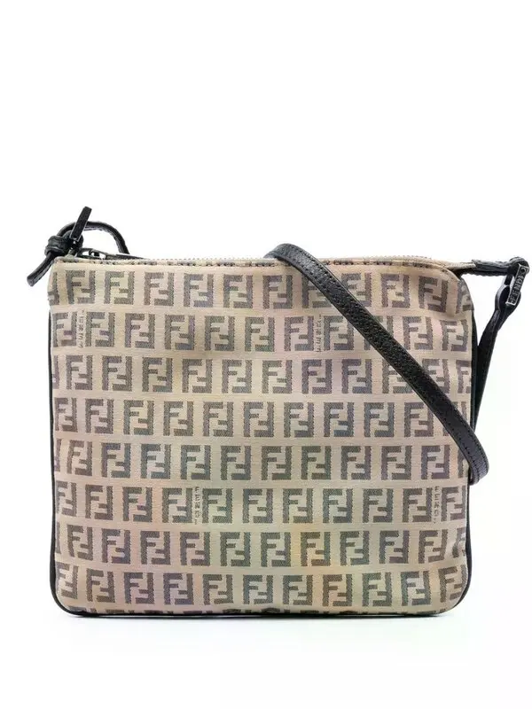 Fendi Zucchino Canvas Crossbody Bag - Neutrals