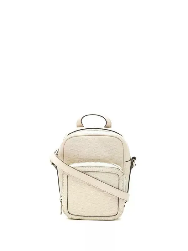 Gucci Mini Gg Embossed Perforated Calfskin Satchel - White