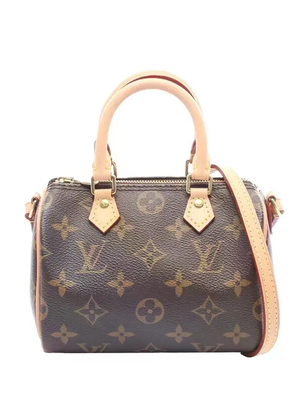 LOUIS VUITTON Nano Speedy Bandouliere Satchel - Brown