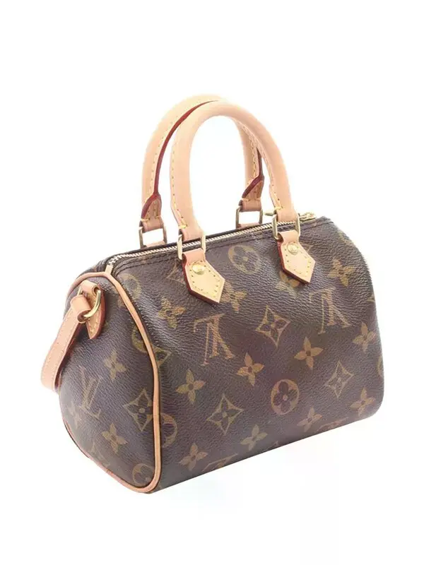 LOUIS VUITTON Nano Speedy Bandouliere Satchel - Brown