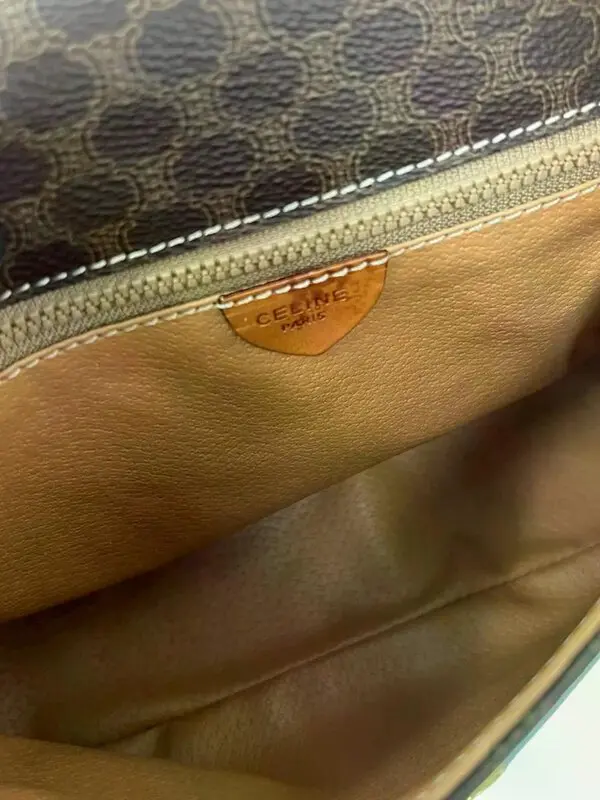 Celine Macadam Coated Canvas Crossbody Bag