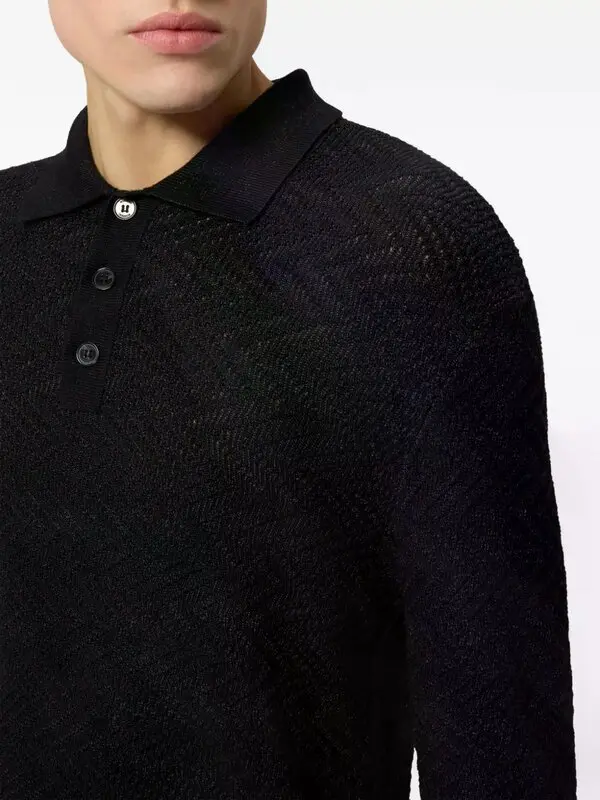 Missoni Zigzag-knit Polo Shirt