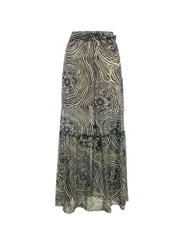 See By Chloé Printed Silk Maxi Skirt