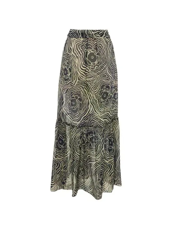 See By Chloé Printed Silk Maxi Skirt