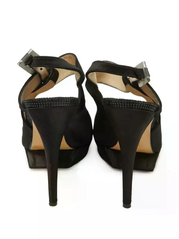 NICHOLAS KIRKWOOD Satin Peep-toe Platform Stiletto Sandals
