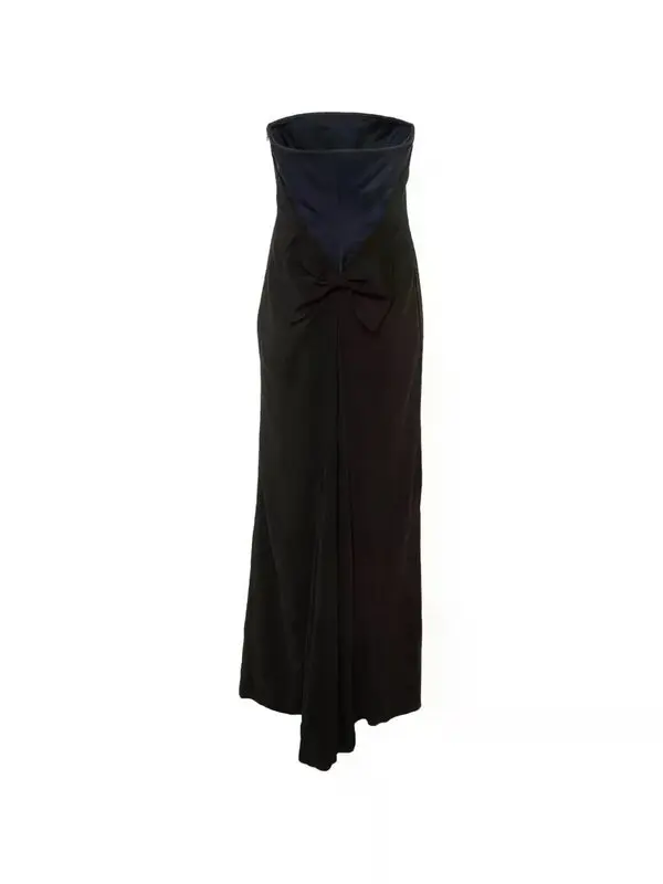 Paule Ka Strapless Bow-detail Maxi Dress