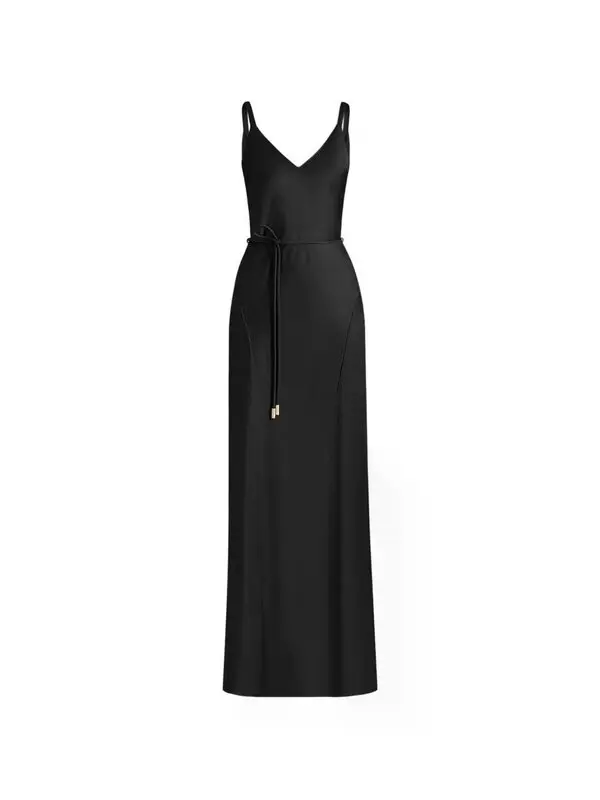 Manière De Voir Maniere De Voir Saffron Satin Maxi Dress - Black