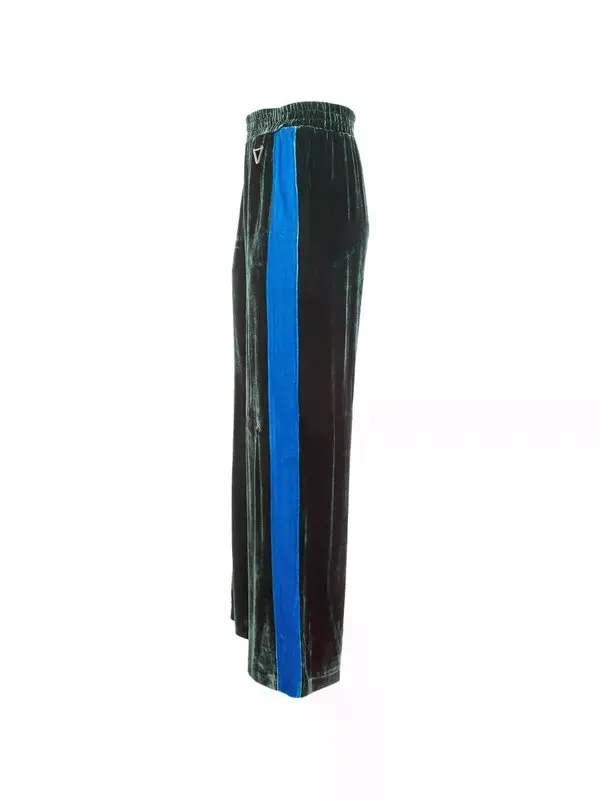DION LEE Velvet Side-stripe Trousers