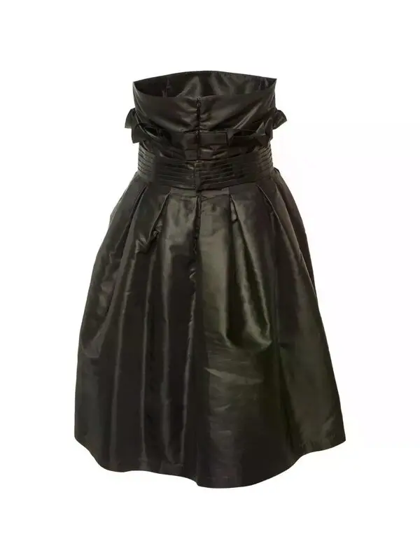 Fendi Faille Strapless Ruffled Dress
