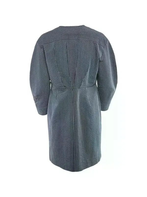 Sandro Striped Plunge-neck Dress