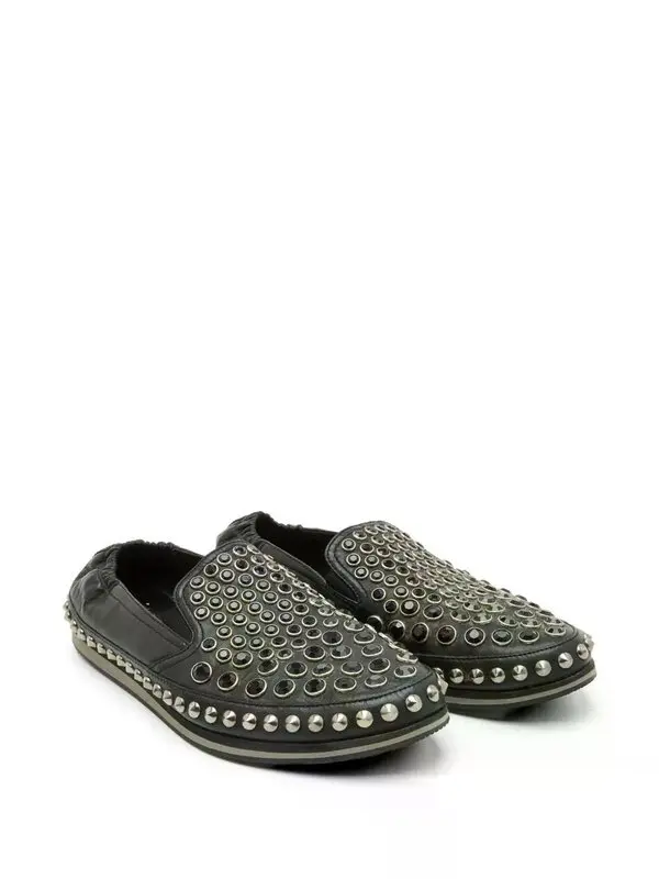 Prada Embellished Slip-on Sneakers