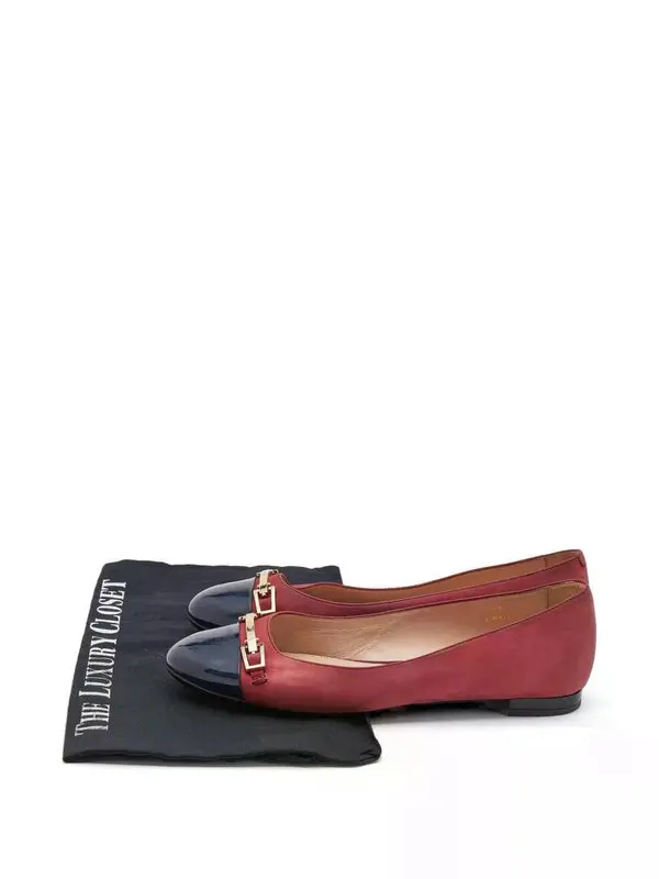 TOD'S Cap-toe Buckle Ballet Flats