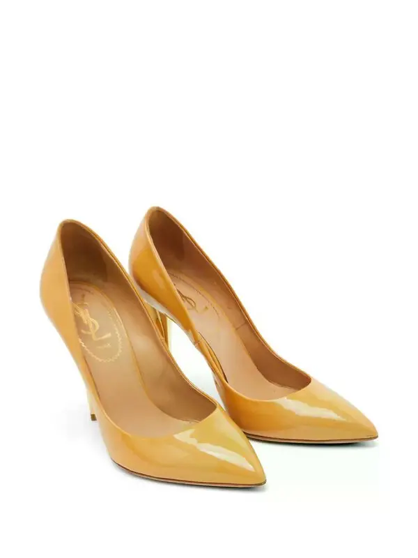 Saint Laurent Pointed-toe Patent-leather Pumps