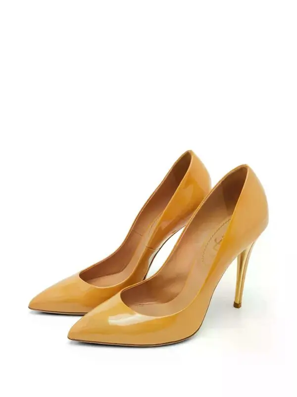 Saint Laurent Pointed-toe Patent-leather Pumps