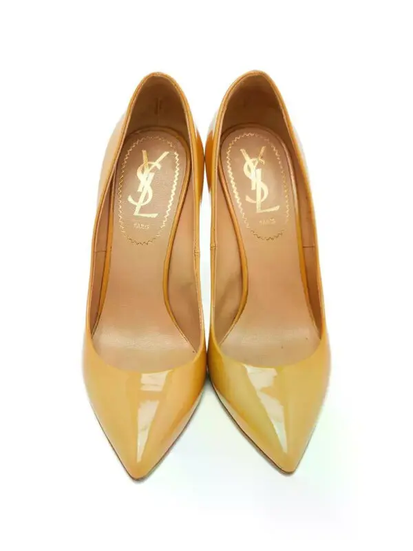 Saint Laurent Pointed-toe Patent-leather Pumps
