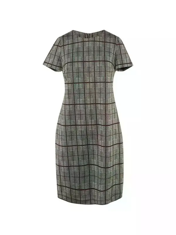 Calvin Klein Check-pattern Knit Mini Dress - Grey