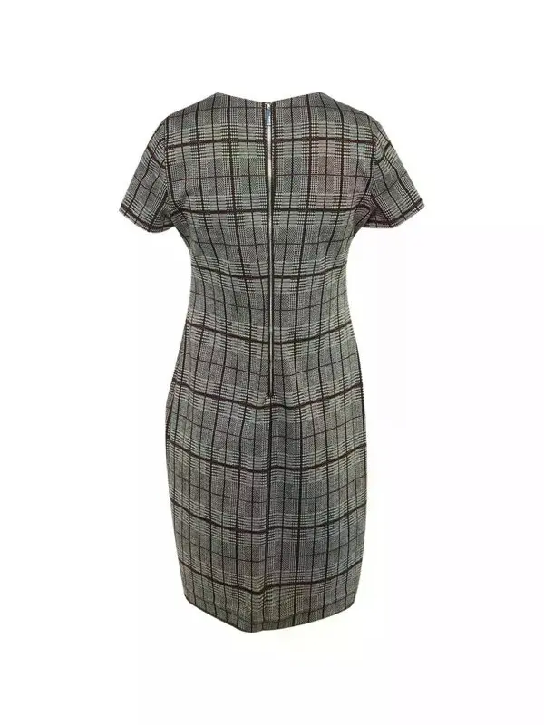 Calvin Klein Check-pattern Knit Mini Dress