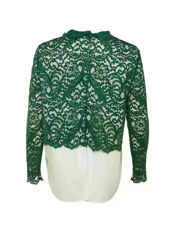 Sandro Malia Lace Overlay Top