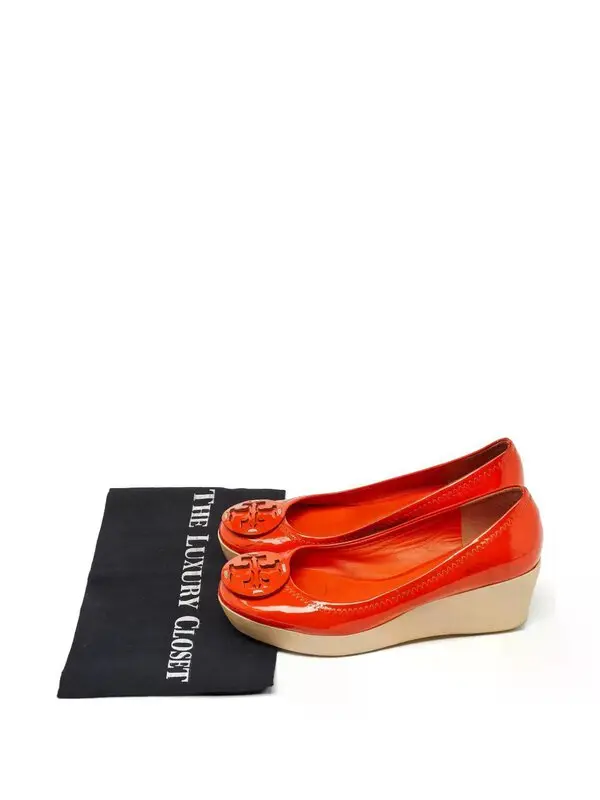 Tory Burch Patent Leather Wedge Platform Pumps