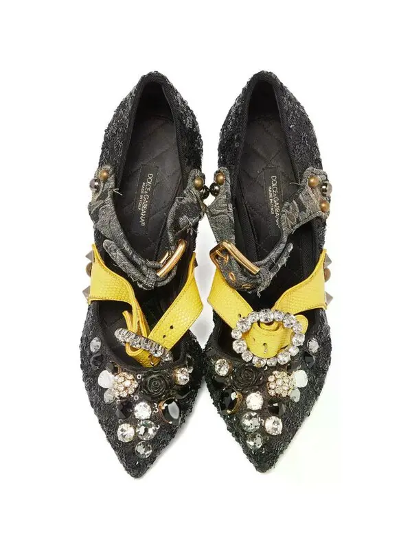 Dolce & Gabbana Sequin-embellished Mary Jane Pumps