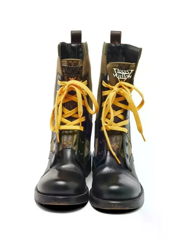 LOUIS VUITTON Monogram Canvas Metropolis Flat Ranger Combat Boots - Green