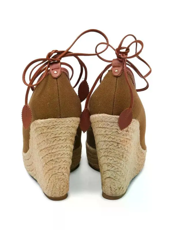 SERGIO ROSSI Espadrille Wedge Sandals - Brown