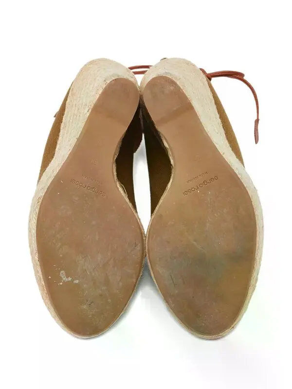 SERGIO ROSSI Espadrille Wedge Sandals