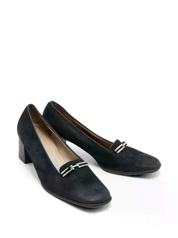 FERRAGAMO Leather Block-heel Pumps
