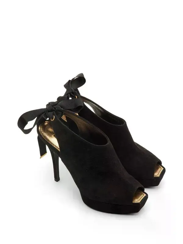LOUIS VUITTON Suede Heeled Sandals