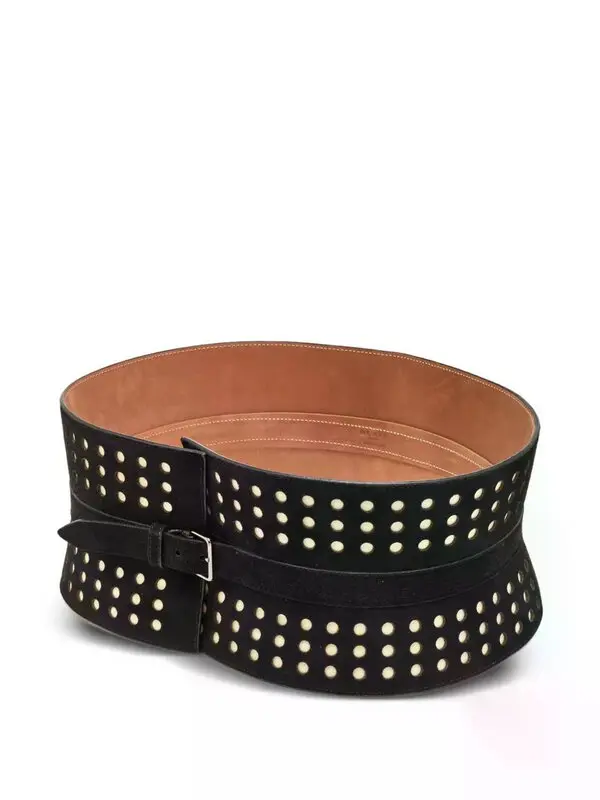 Alaïa Suede Perforated Corset Belt