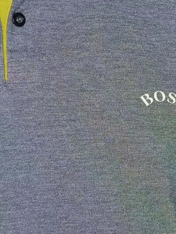 BOSS Logo-embroidered Polo Shirt - Grey