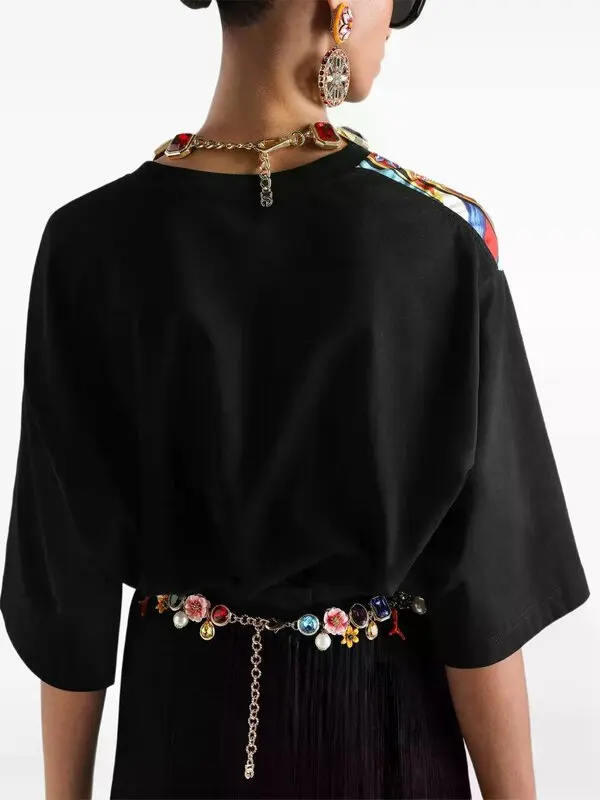 Dolce & Gabbana Carretto Print Jersey T-shirt - Black