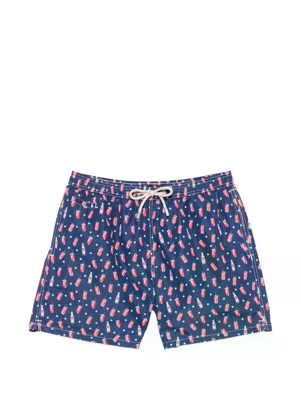 MC2 SAINT BARTH Graphic Print Swim Shorts - Blue