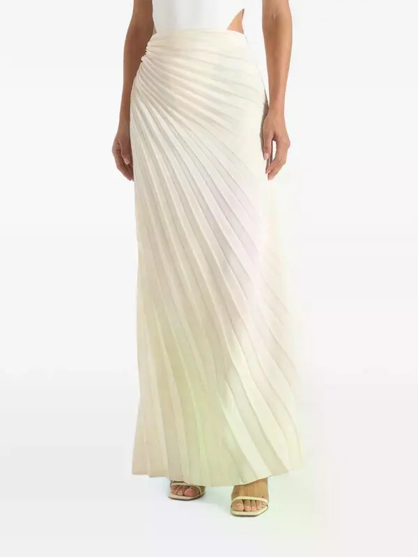 Manière De Voir Fiona Satin Maxi Skirt In Ivory - Neutrals