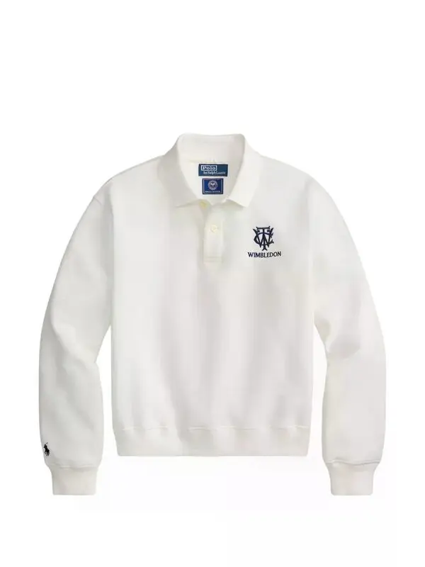 Polo Ralph Lauren Wimbledon Embroidered Logo Cotton Polo Shirt - Neutrals