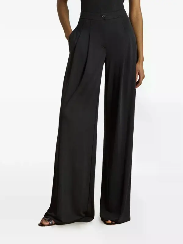 Ralph Lauren Pleated Stretch-jersey Wide-leg Trousers