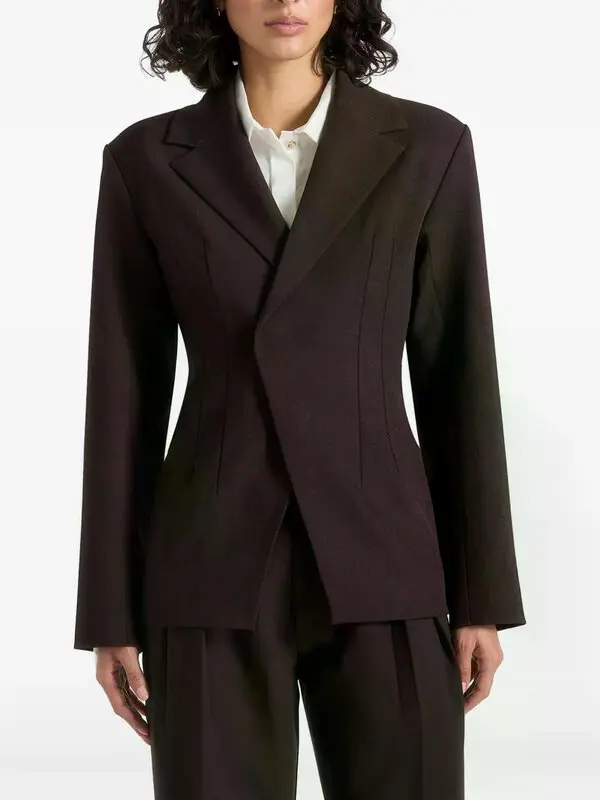 Manière De Voir Beatrice Tailored Cinched Blazer - Brown