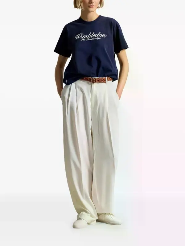 Polo Ralph Lauren Embroidered Cotton T-shirt - Blue