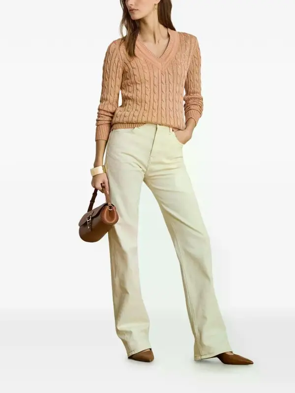 Ralph Lauren Cable-knit Monogram Jumper - Pink