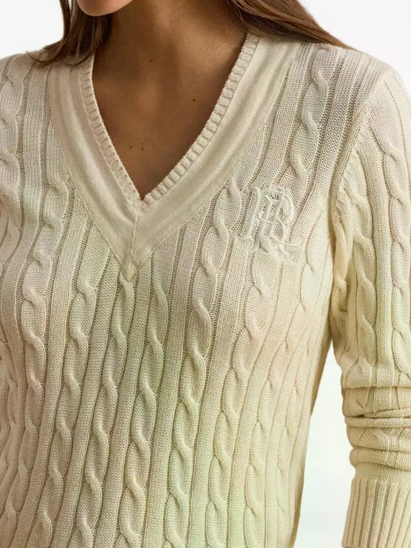 Ralph Lauren Cable-knit Monogram Sweater
