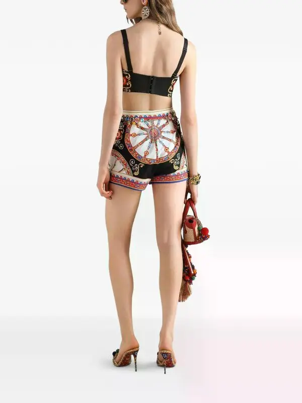 Dolce & Gabbana Carretto-print Poplin Shorts