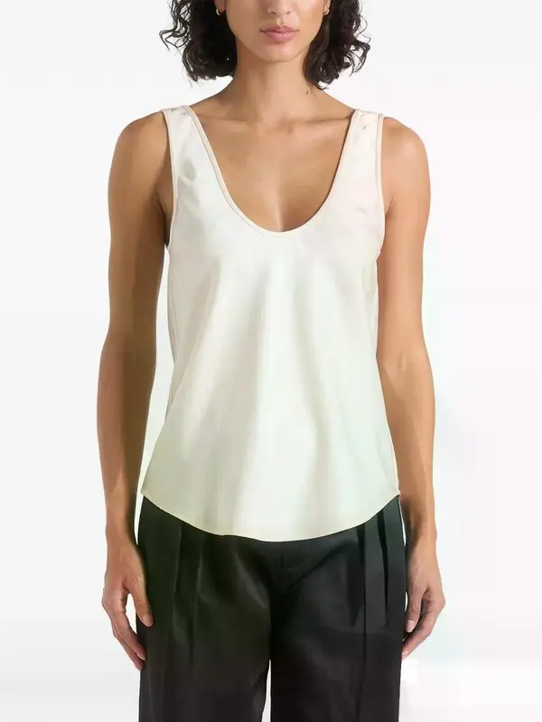 Manière De Voir Ivory Satin Vest - Neutrals