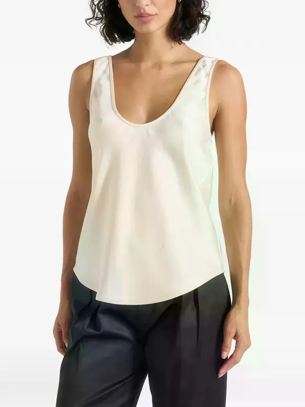 Manière De Voir Mathilda Satin Vest - Neutrals