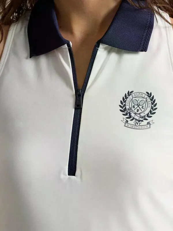 Polo Ralph Lauren Logo Crest Quarter-zip Racerback Dress