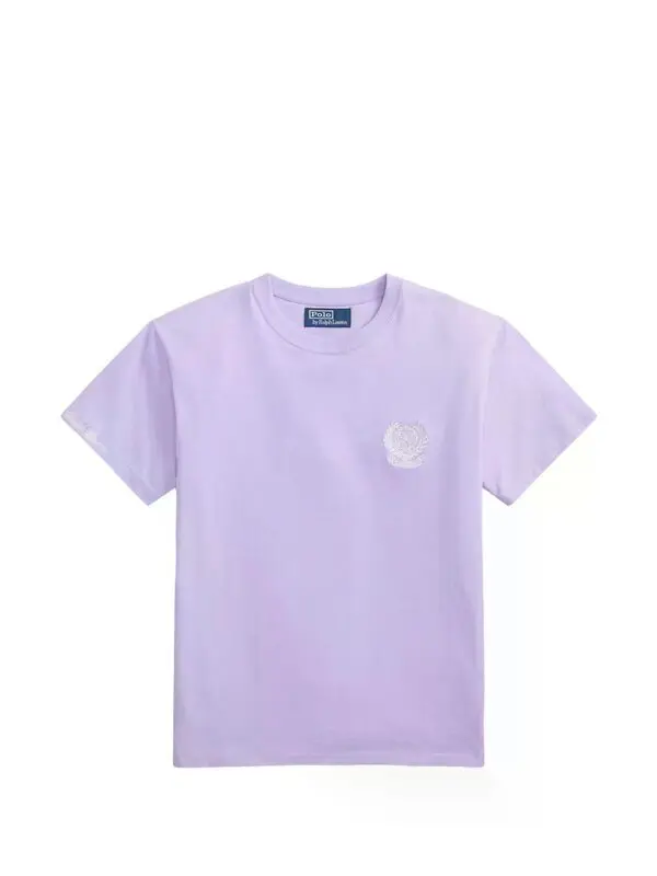 Polo Ralph Lauren Wimbledon Embroidered Logo Classic Fit Cotton T-shirt - Purple