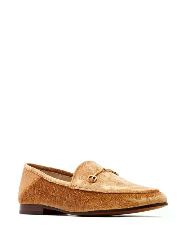 Sam Edelman Loraine Horsebit Floral-jacquard Loafers - Brown